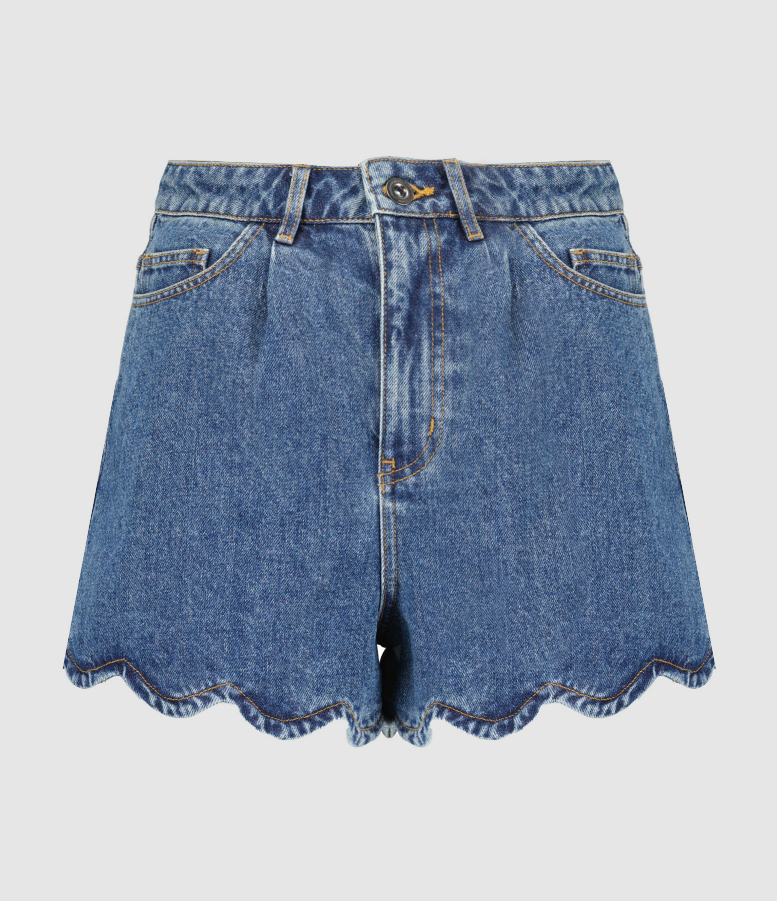 SELF PORTRAIT - Short Denim Bleu