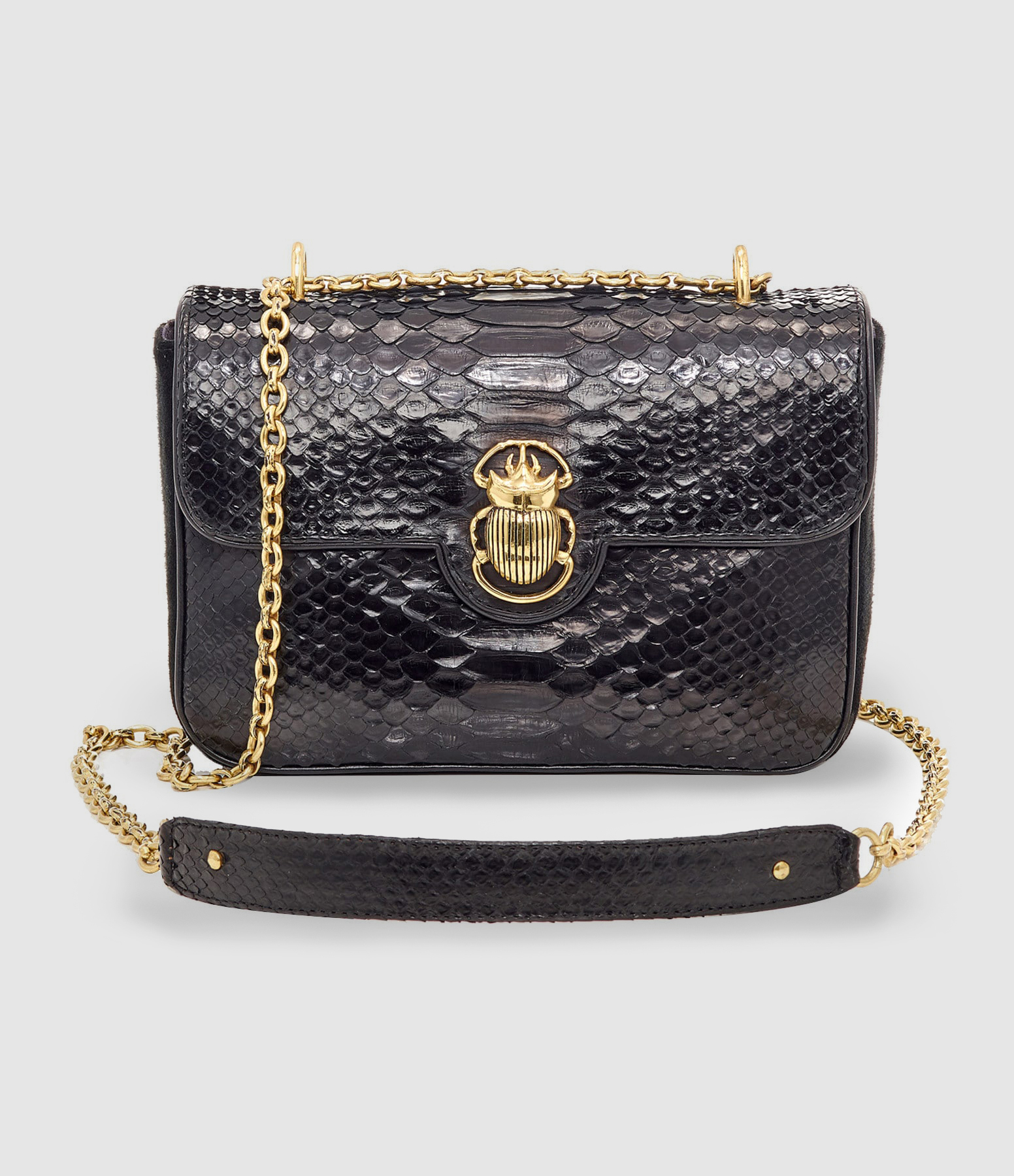 CLARIS VIROT - Sac Medium Ava Python Noir
