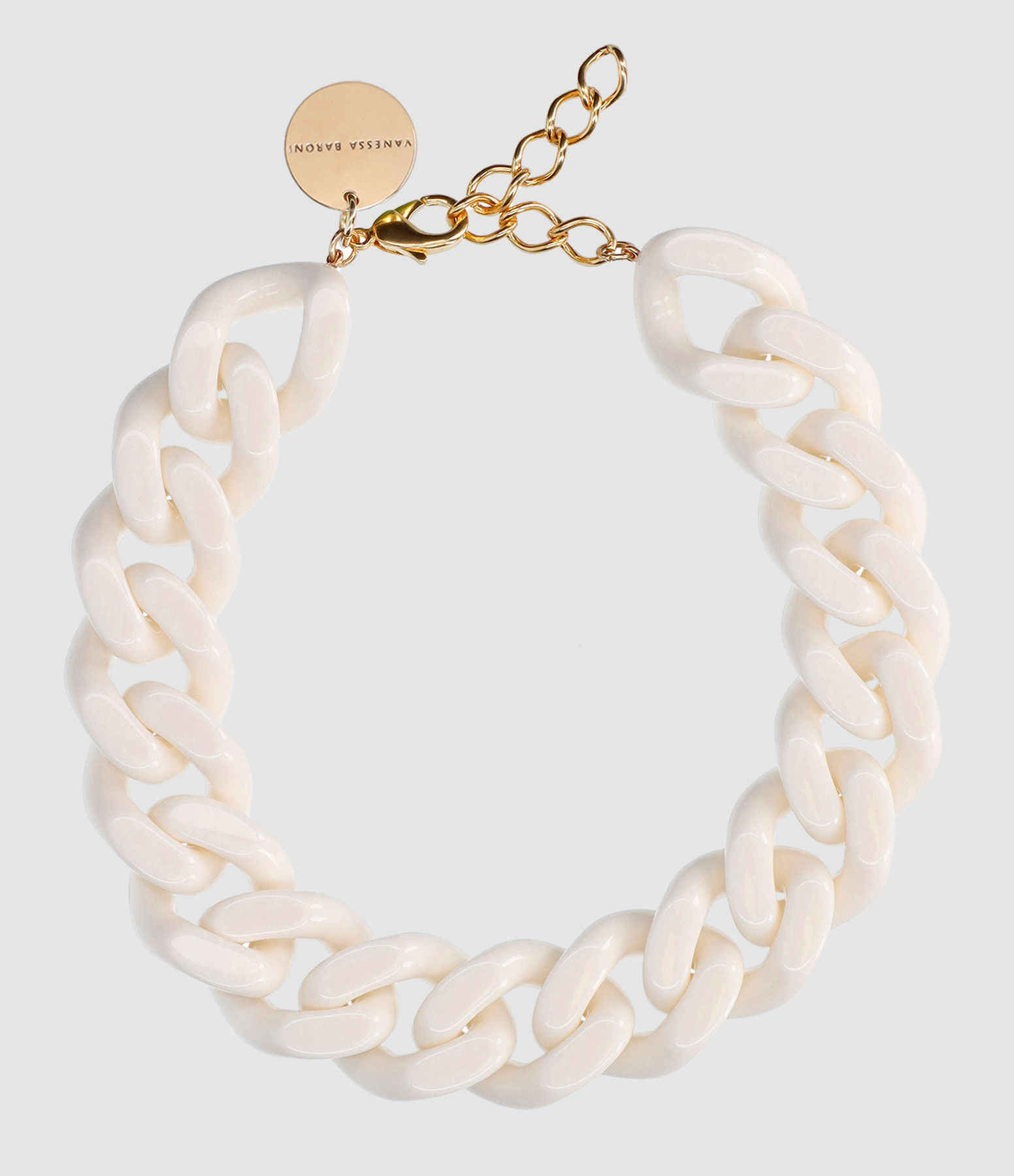 VANESSA BARONI - Collier Big Flat Chain Offwhite