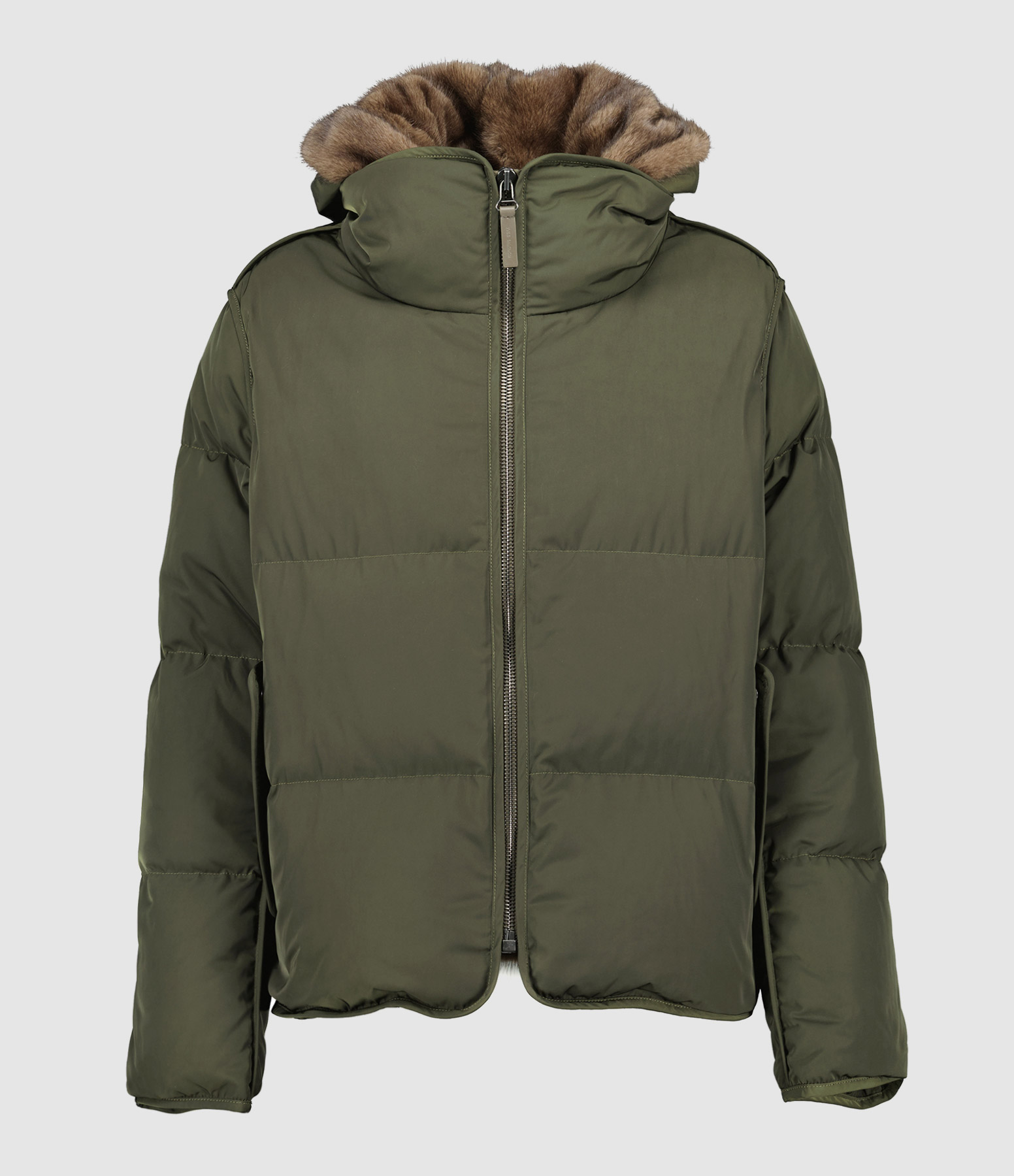 YVES SALOMON - Veste Technique Army Green Nat Brown